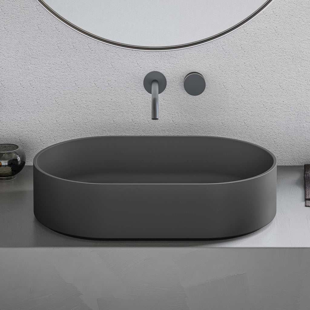 Omnia Model: RVB2550BK Ruvati 23-inch Matte Black epiStone Solid Surfa ...