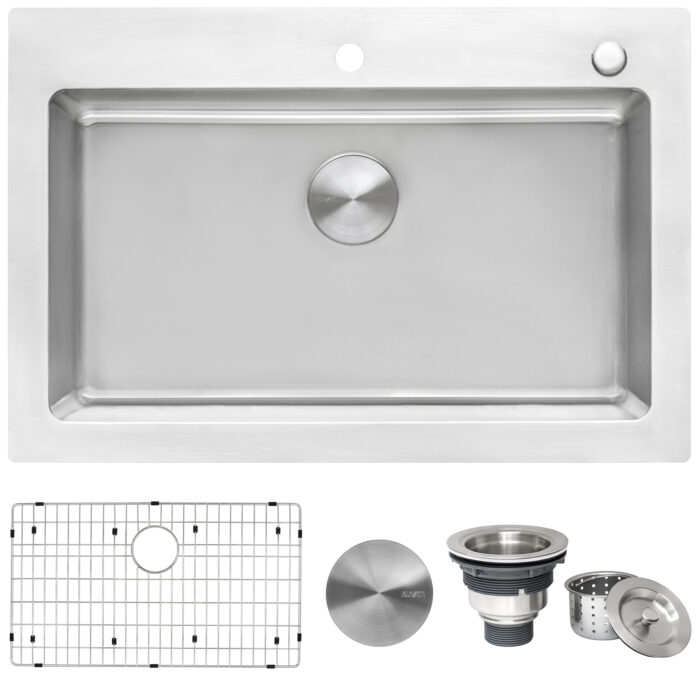 Modena Model: RVM5001 Ruvati 33 x 22 inch Drop-in Topmount Kitchen Sin ...